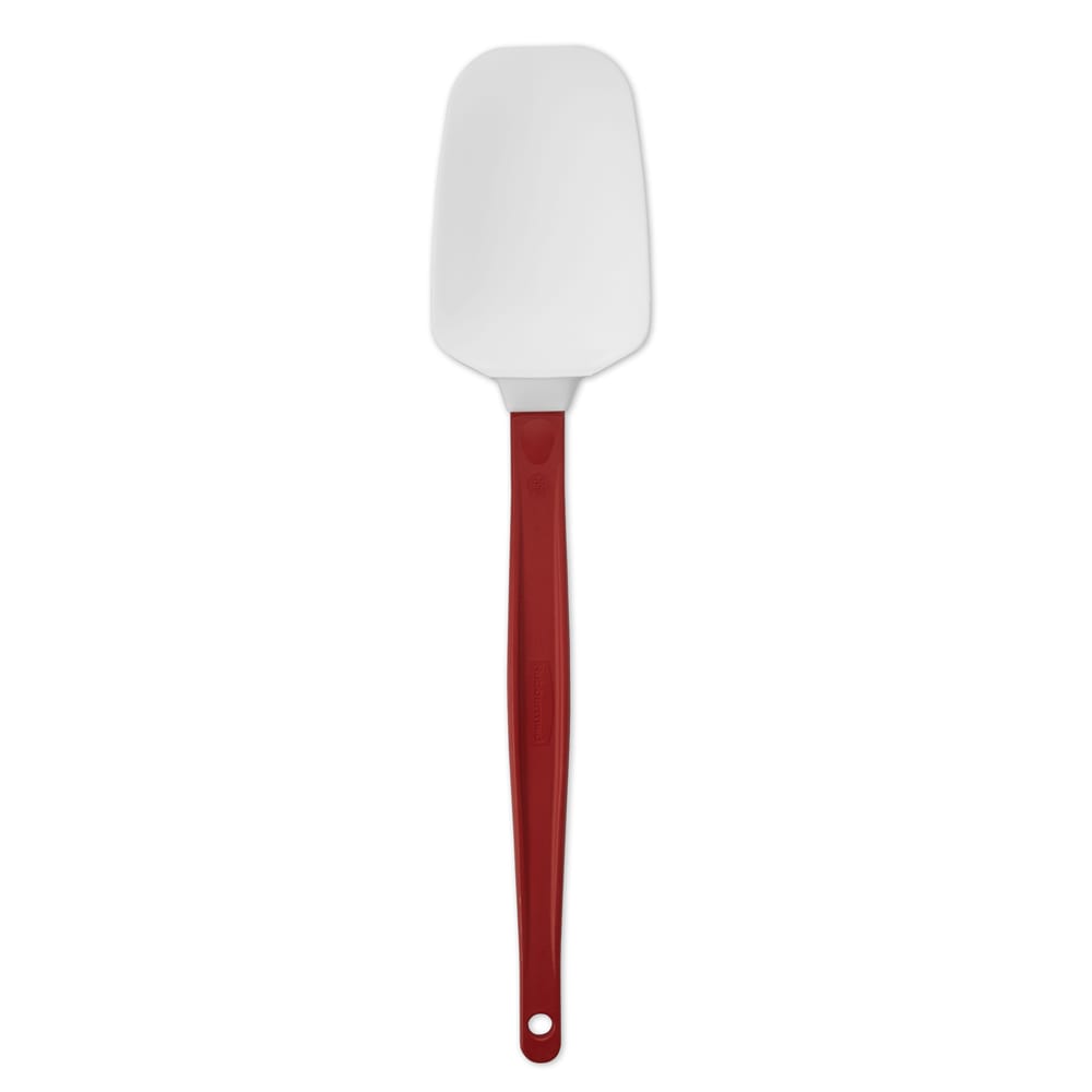 Rubbermaid FG196700RED 13 1/2" Spoon Scraper Spatula - Red Handle