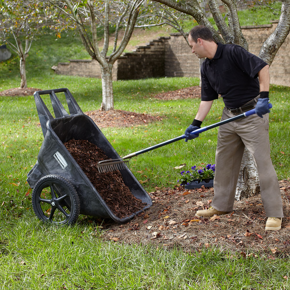 Rubbermaid FG564200BLA Trash Cart w/ 300 lb Capacity, Black