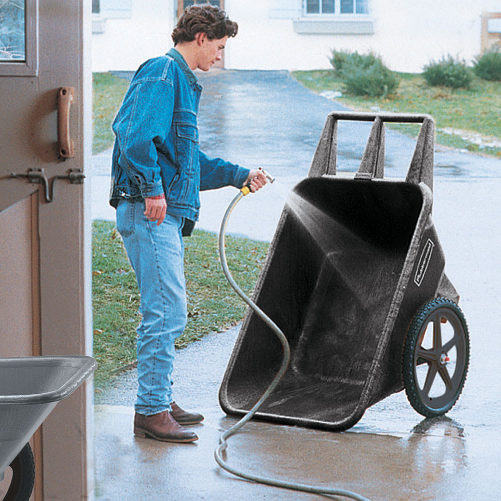 Rubbermaid FG564200BLA Trash Cart w/ 300 lb Capacity, Black