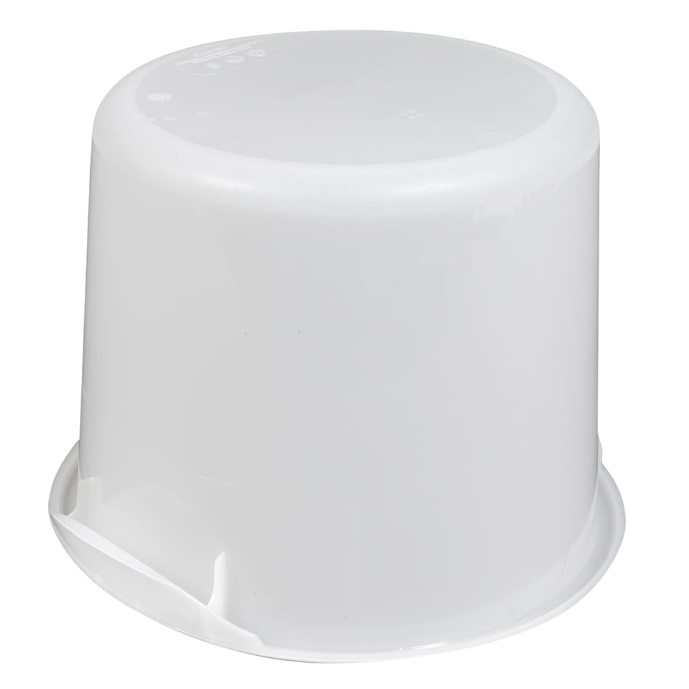 Rubbermaid FG572300WHT 6 qt Round Storage Container - White Poly