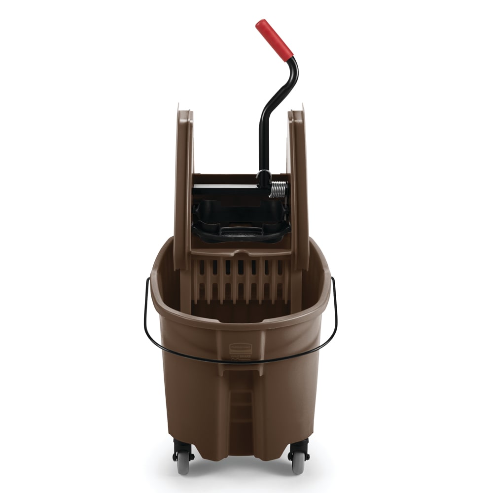 Rubbermaid FG757788BRN 35 qt WaveBrake Mop Bucket Combo - Down Press ...
