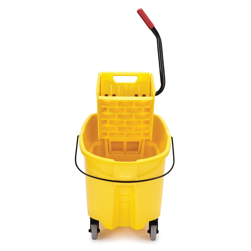 Rubbermaid FG758088YEL 35 qt WaveBrake Mop Bucket Combo - Side Press ...