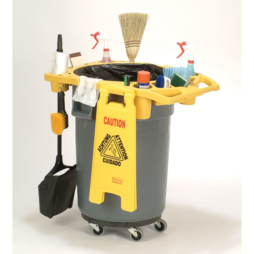 Rubbermaid FG9W8700YEL BRUTE Rim Caddy - 44 gal Containers, Yellow