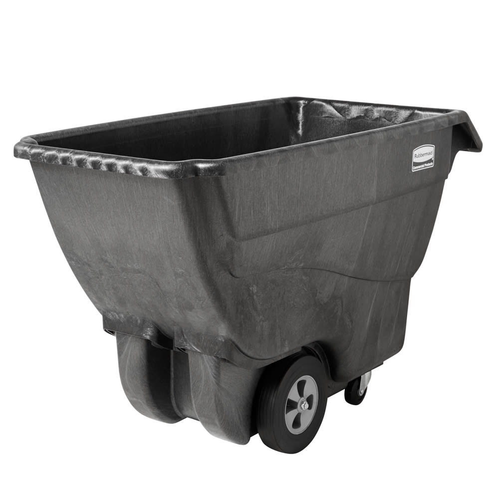 Rubbermaid FG101300BLA Trash Cart w/ 800 lb Capacity, Black