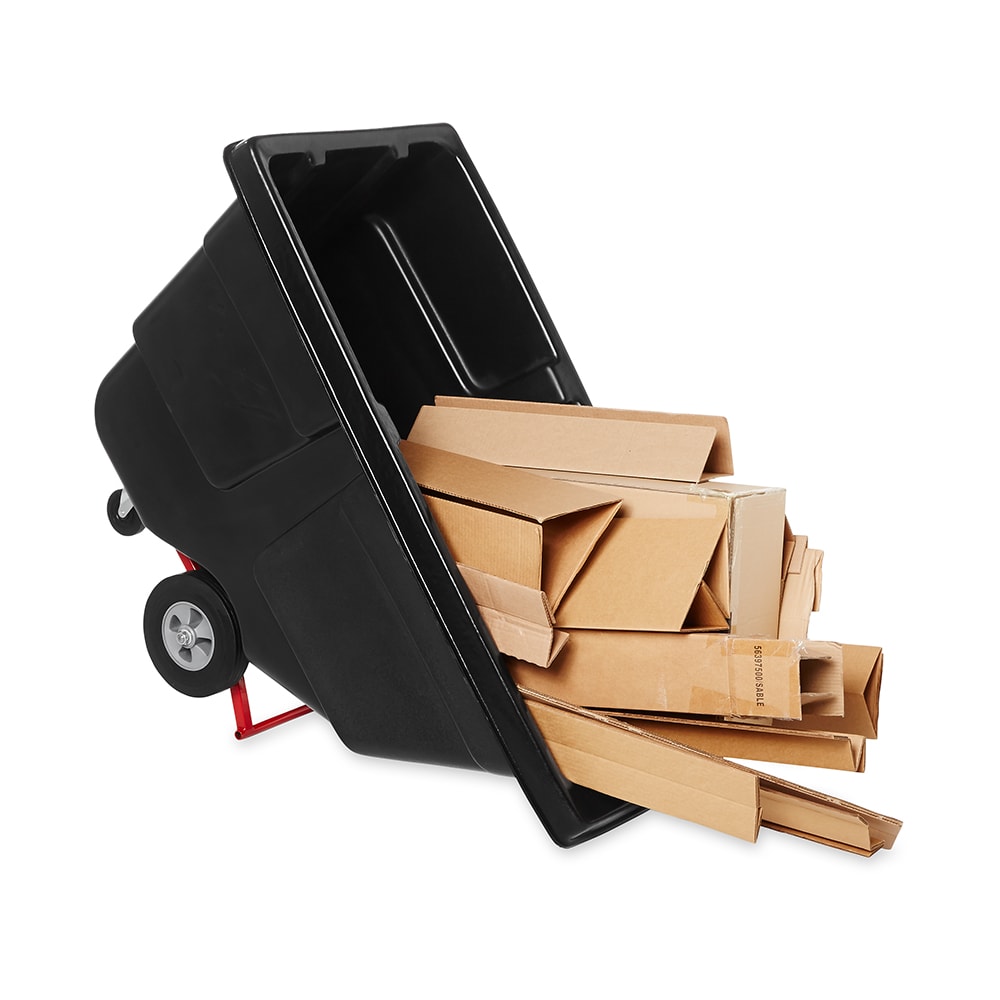 Rubbermaid FG130600BLA 1/2 cu yd Trash Cart w/ 1400 lb Capacity, Black