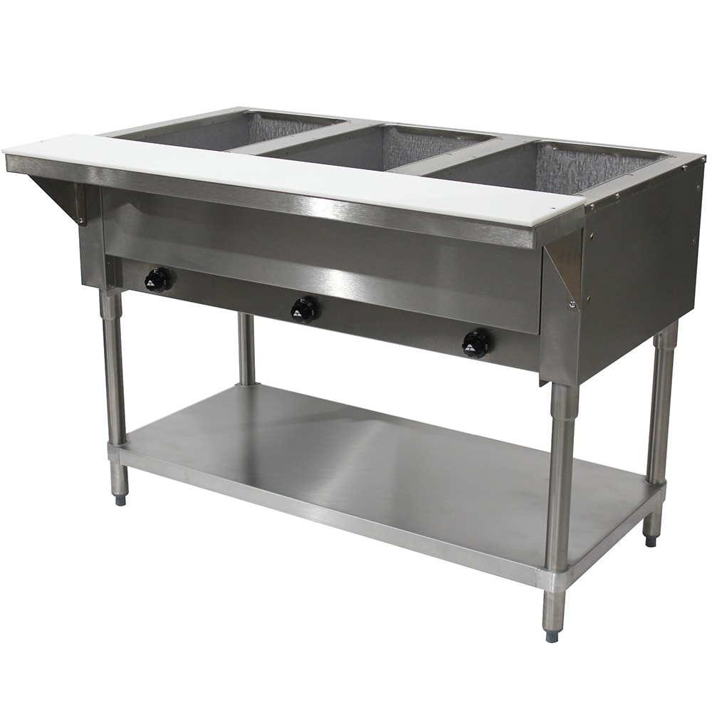 Advance Tabco HF-3G-LP 47 1/8" Hot Food Table w/ (3) Wells & Cutting ...