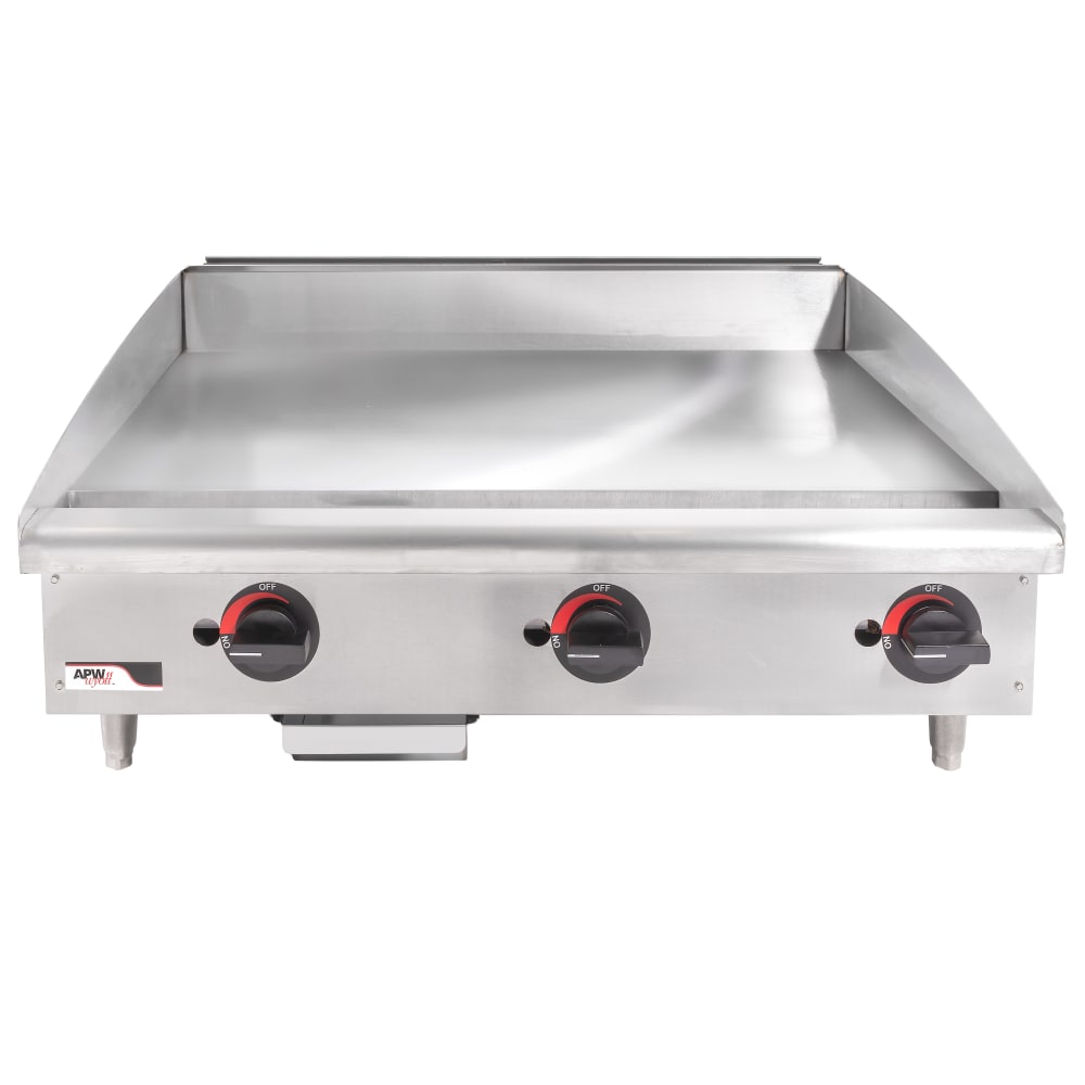 APW GGM-36S 36" Gas Griddle w/ Manual Controls - 1" Steel Plate, Liquid ...