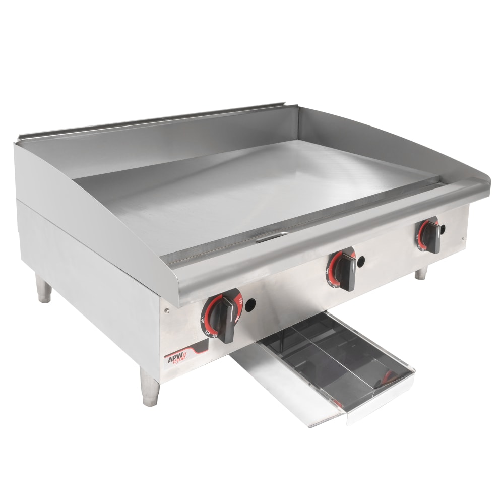 APW GGT-36S 36" Gas Griddle w/ Thermostatic Controls - 1" Steel Plate ...