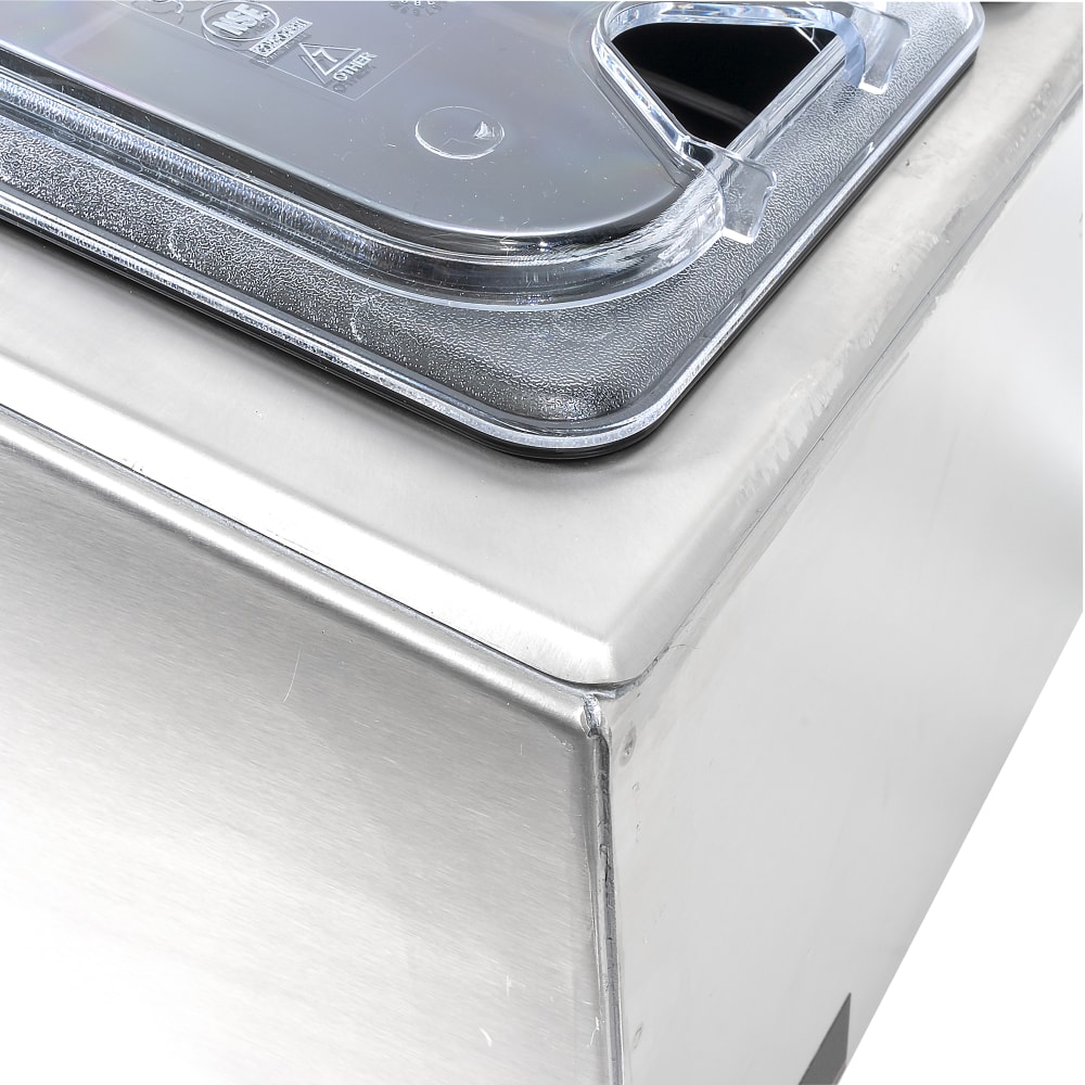 APW RTR-4 Refrigerated Topping Rail w/ (4) Sixth-Size Pans & Covers ...