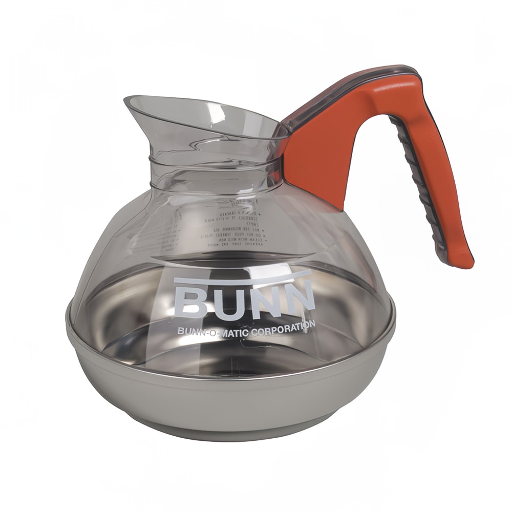 Bunn 06101.0101 64 oz Decaf Coffee Decanter w/ Orange Plastic Handle ...