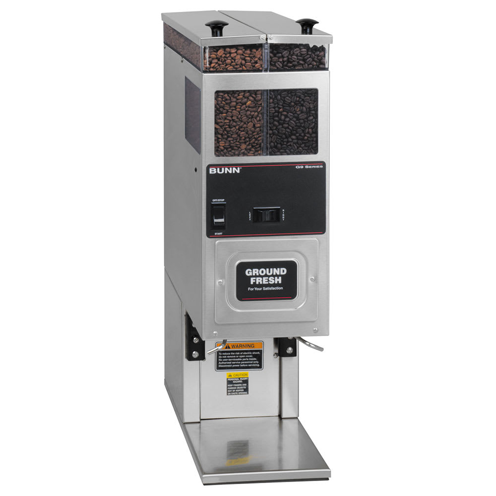 Bunn G9-2T HD Coffee Grinder, 2-Hoppers & Brewer Interface, Accepts ...