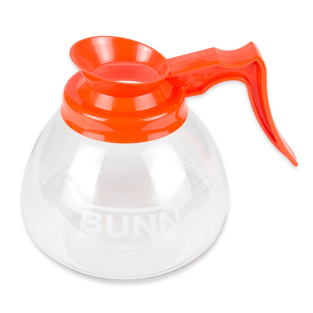 Bunn 42401.0101 Glass Coffee Decanter, Decaf, Orange Pourer/Handle ...