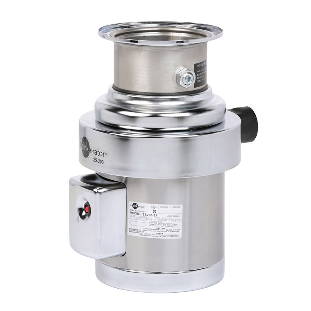 InSinkErator SS-200 Basic Uniy Disposer - Stainless Steel, 2 HP, 208v/1ph