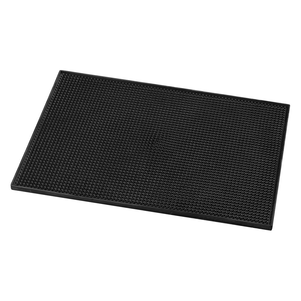 Carlisle 1060103 Rectangular Bar Mat - 18" x 12", Rubber, Black