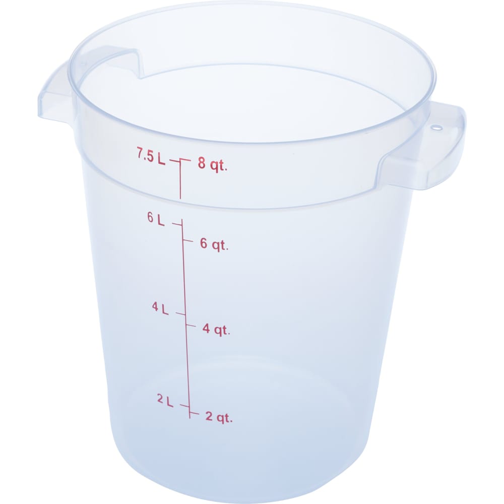 Carlisle 1096630 8 qt Round Storage Container - Clear