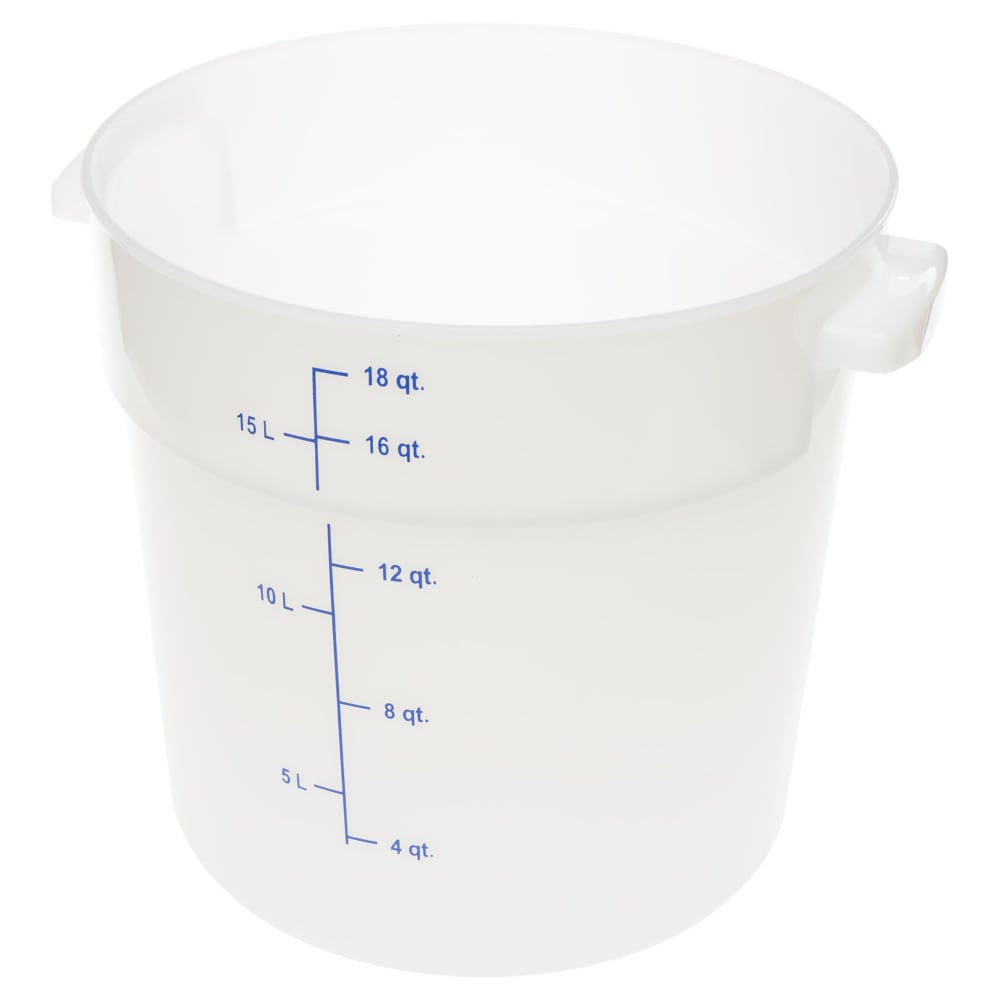 Carlisle 1097802 18 qt Round Storage Container - White