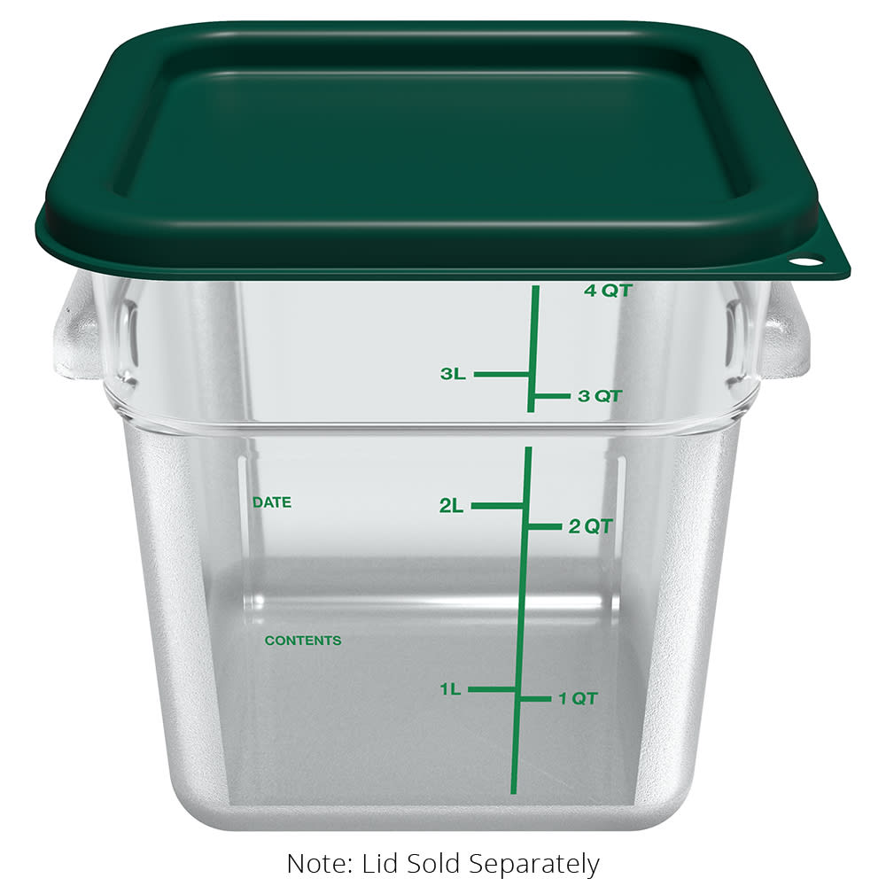 Carlisle 1195107 4 qt Square Food Storage Container - Clear