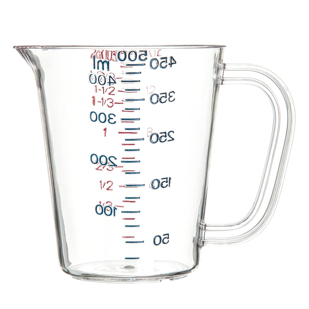 Carlisle 4314207 16 oz Oval Measuring Cup w/ Pour Spout & C-Handle ...