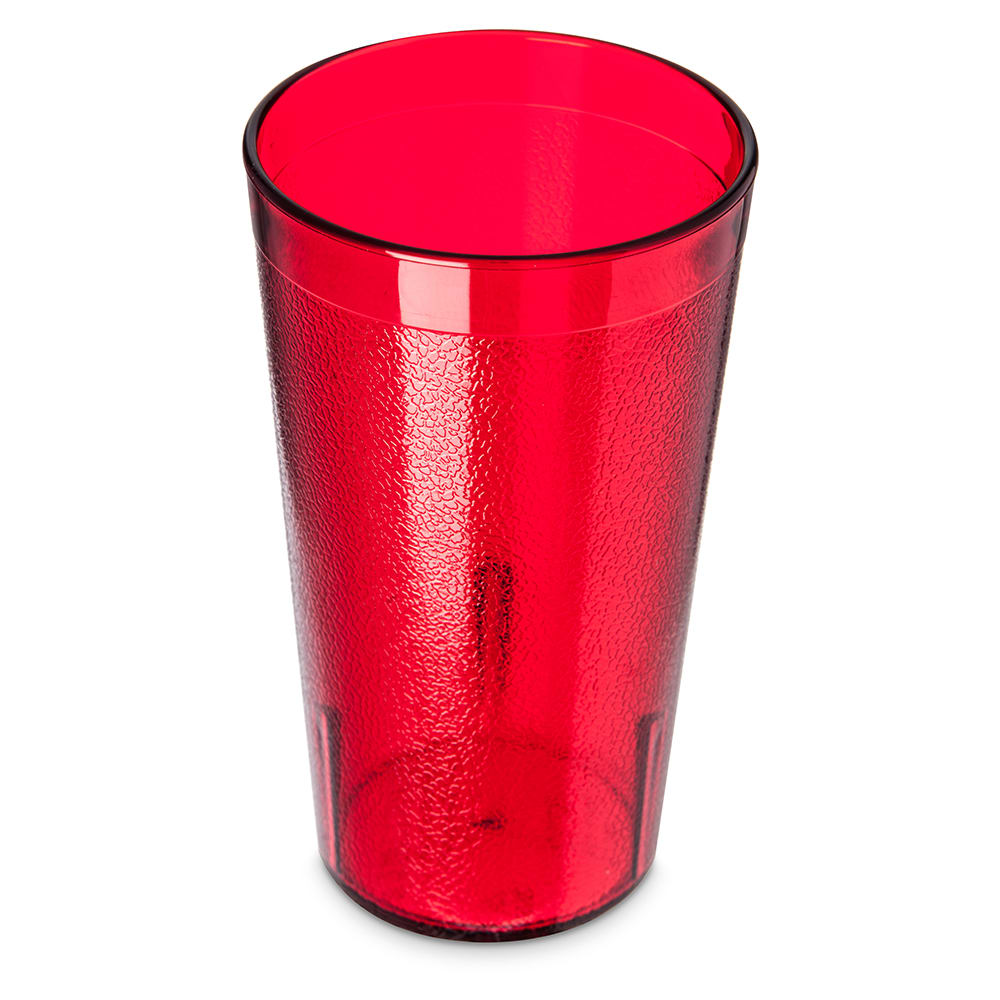 Carlisle 5212-81-10 12 oz Ruby Textured Plastic Tumbler