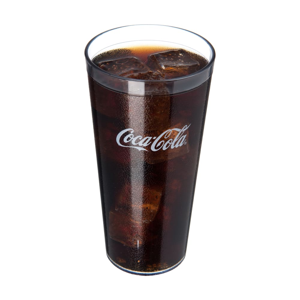 Carlisle 52243550G 24 oz Clear Textured Coca Cola® Tumbler