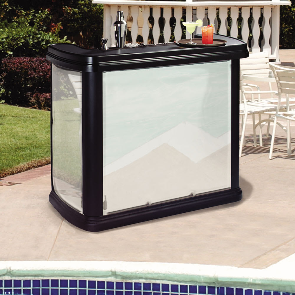Carlisle 755044 56" Portable Bar - 15 gal Ice Bin, Polyethylene, Stainless