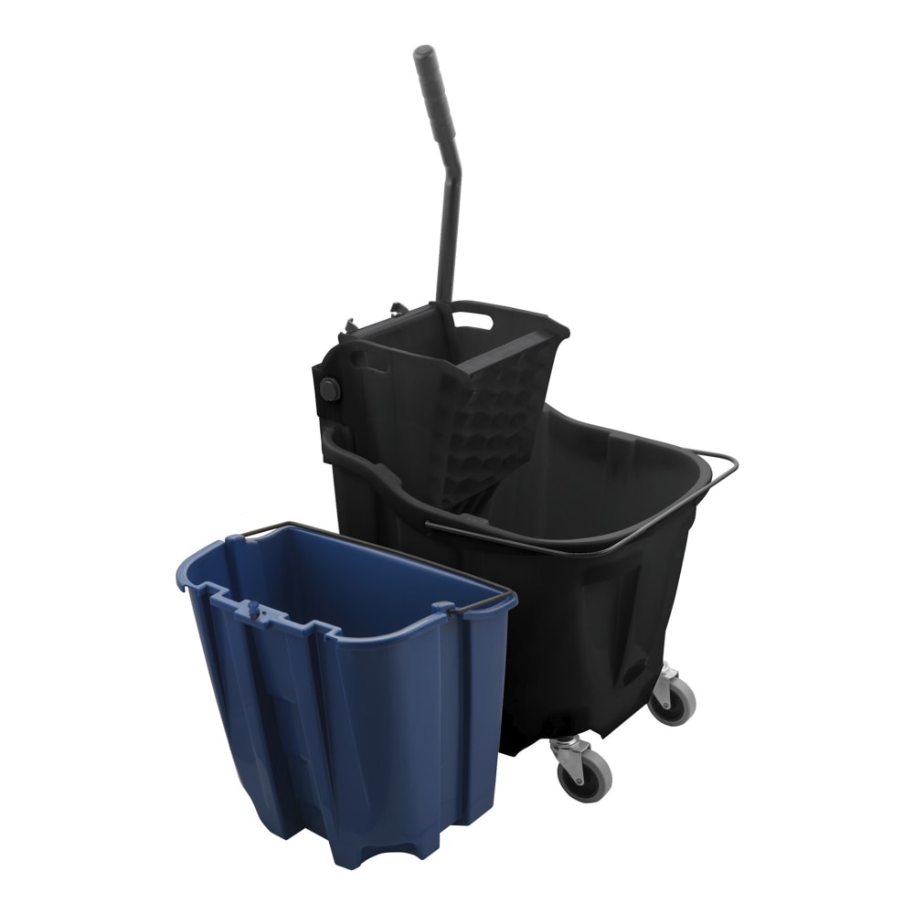 Carlisle 9690403 35 qt Mop Bucket Combo - Side Press Wringer, Soiled ...