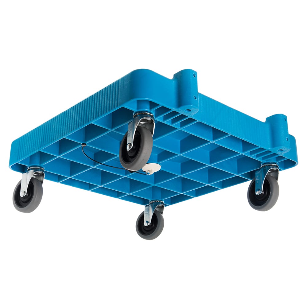 Carlisle C223614 Glass Rack Dolly w/350 lb. Capacity - Blue Plastic
