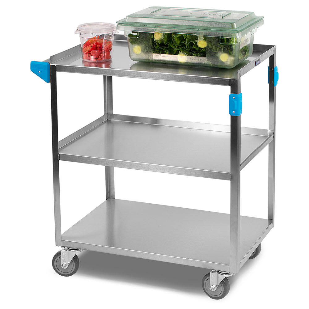 Carlisle UC3031827 3 Level Stainless Utility Cart w/ 300 lb Capacity ...