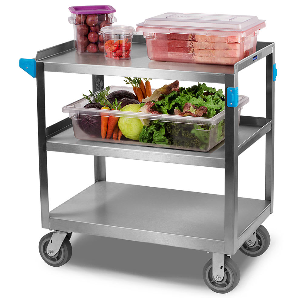 Carlisle UC7032133 3 Level Stainless Utility Cart w/ 700 lb Capacity ...