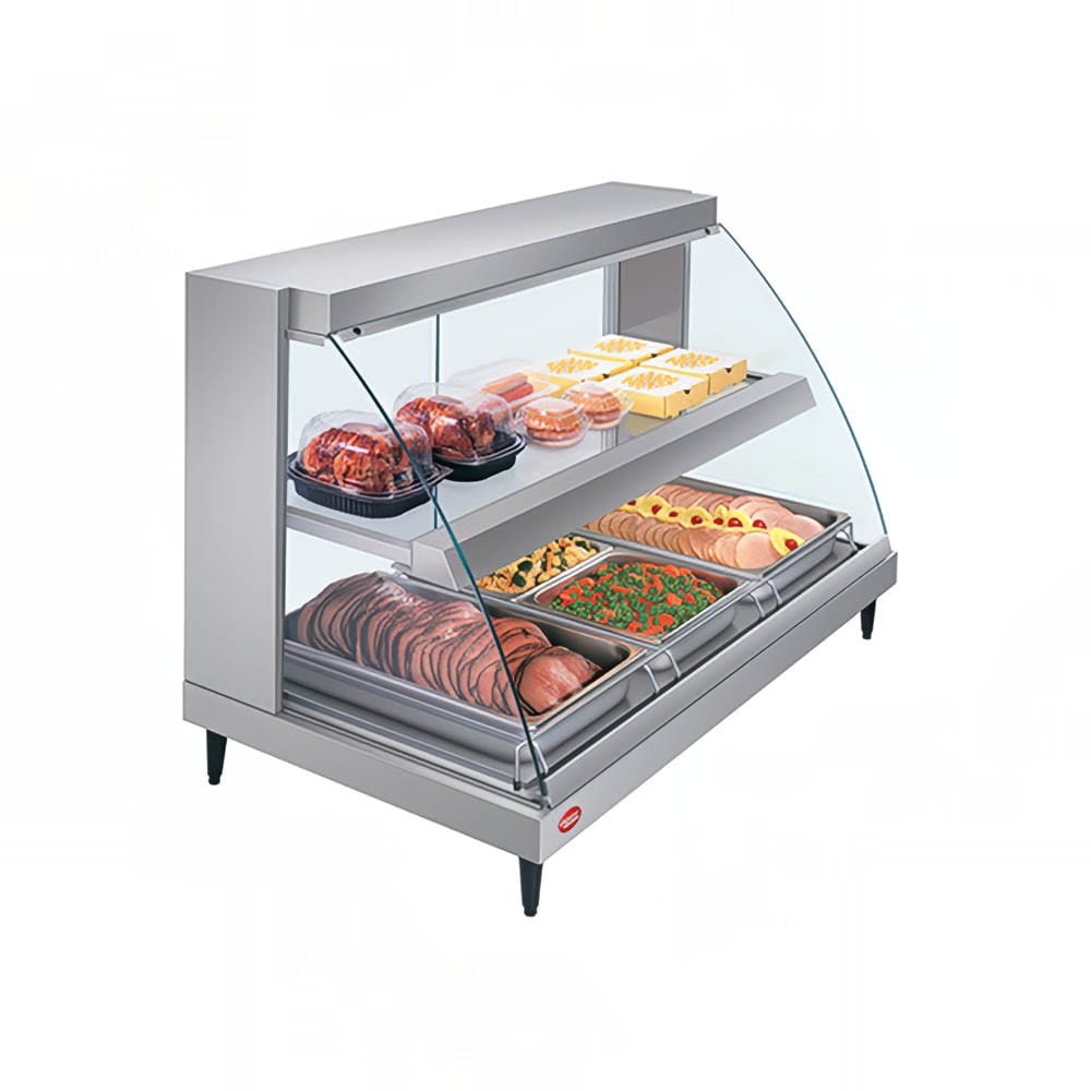 Hatco GRCD-3PD 45 1/2" Full Service Countertop Heated Display Case - (2 ...