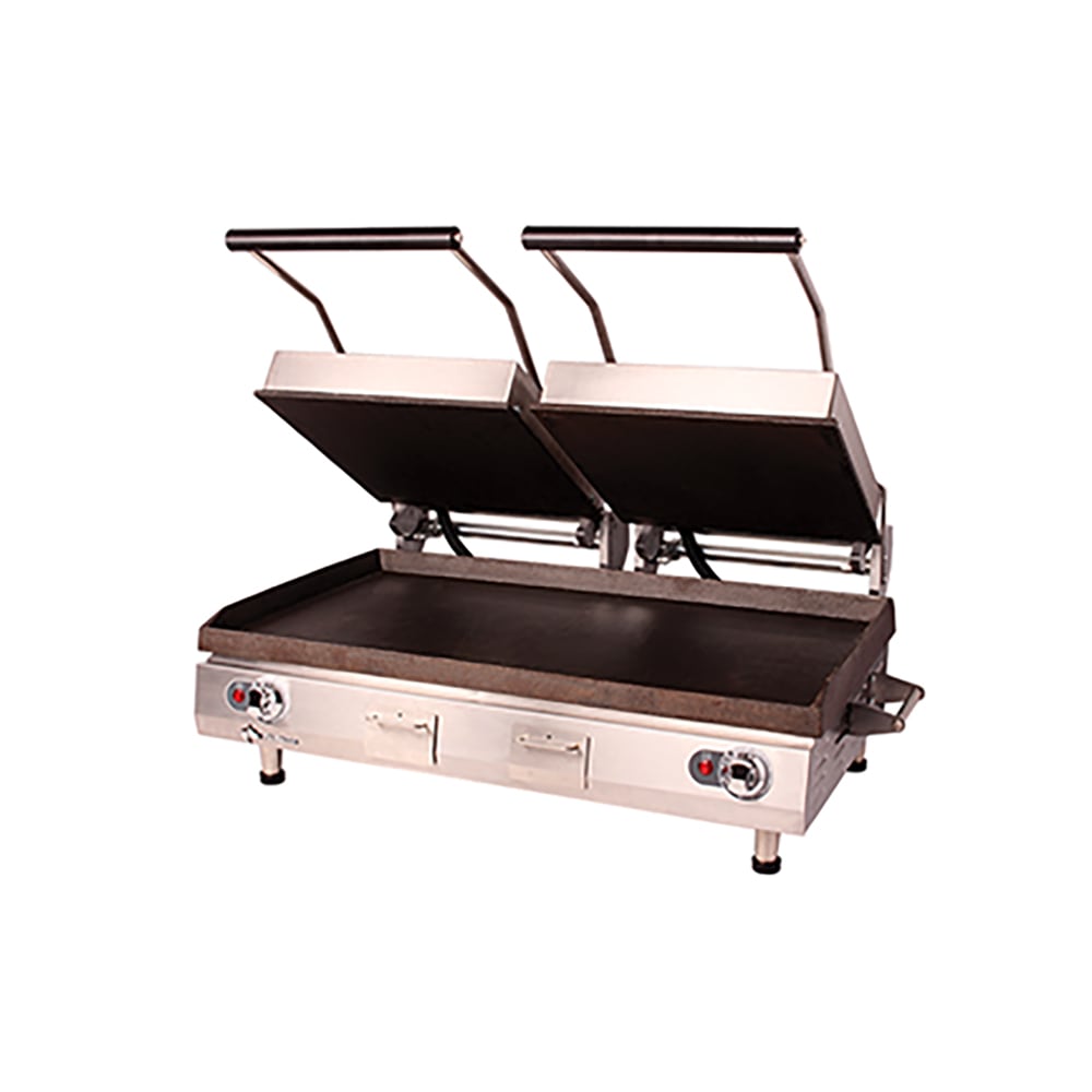 Star PSC28I Double Commercial Panini Press w/ Cast Iron Smooth Plates ...
