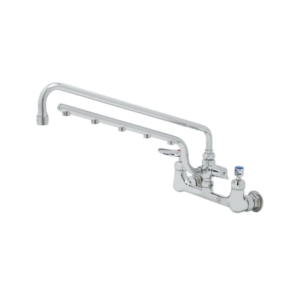 T&S B-0230-U18-CR Splash Mount Faucet - 18" Swing Spout, 16" Spray Arm