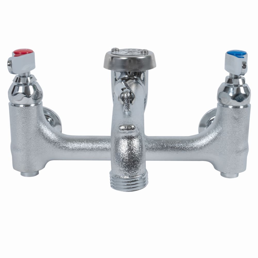 T&S B-0665-BSTR Service Sink Faucet, Vacuum Breaker Nozzle, Rough Chrome