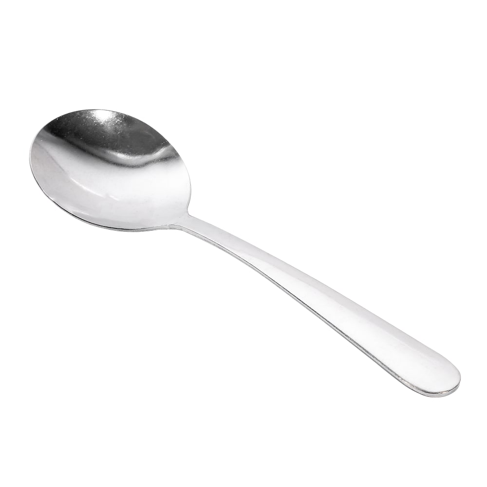 Winco 0002-04 6" Bouillon Spoon with 18/0 Stainless Grade, Windsor Pattern