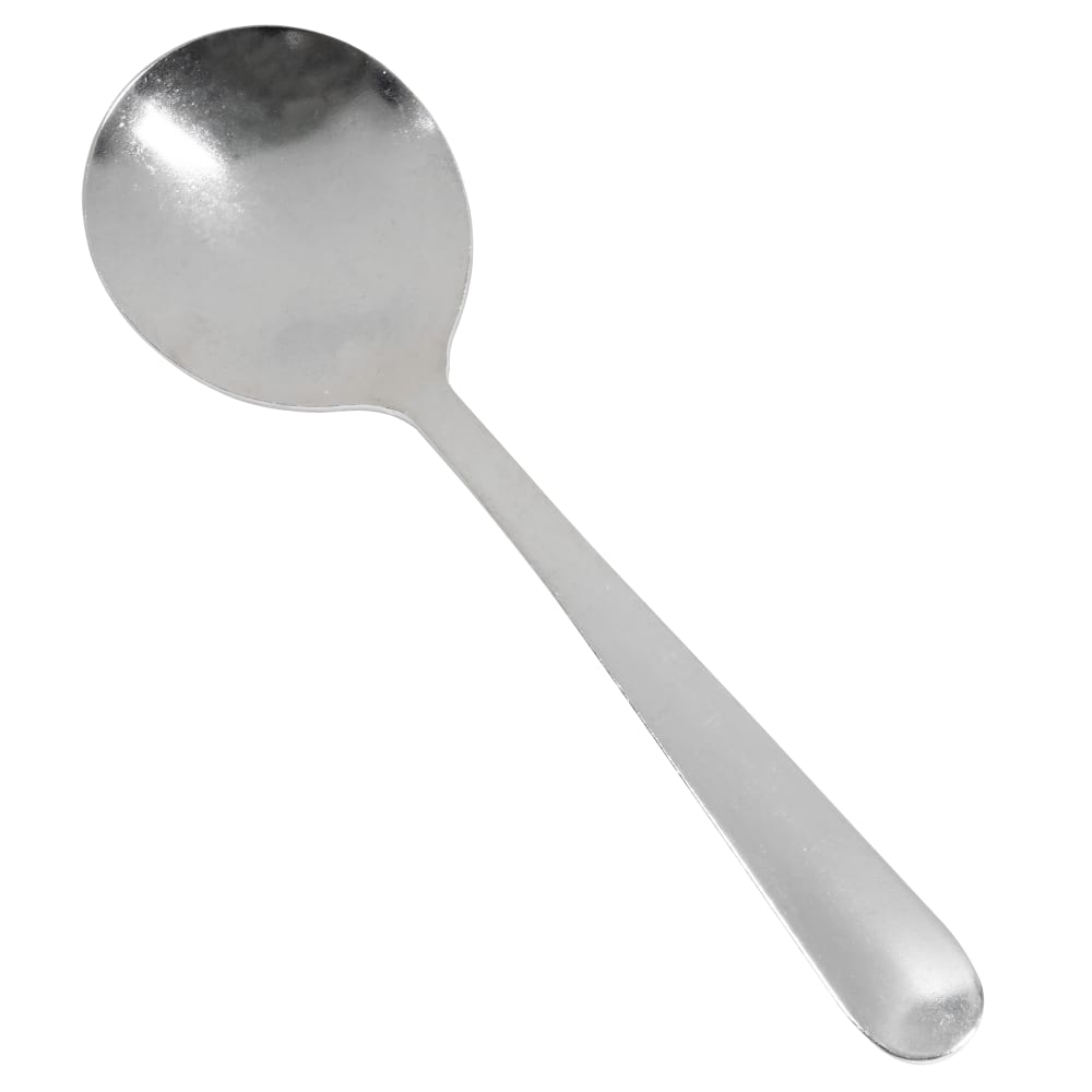 Winco 0002-04 6" Bouillon Spoon with 18/0 Stainless Grade, Windsor Pattern