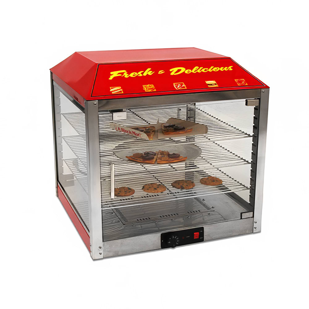 Winco 51048 23"W Pass Thru Heated Pizza Merchandiser, 120v