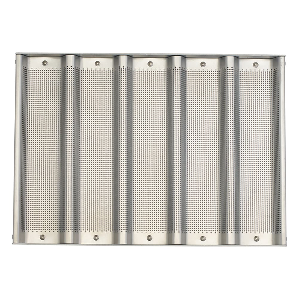 Winco ABPN-5H 5 Slot Sub Sandwich Roll Pan - 13"L x 18"W, Aluminum