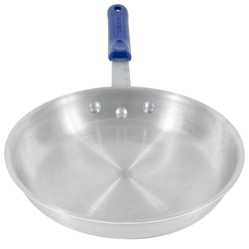 Winco AFP-10A-H 10" Aluminum Frying Pan w/ Solid Silicone Handle