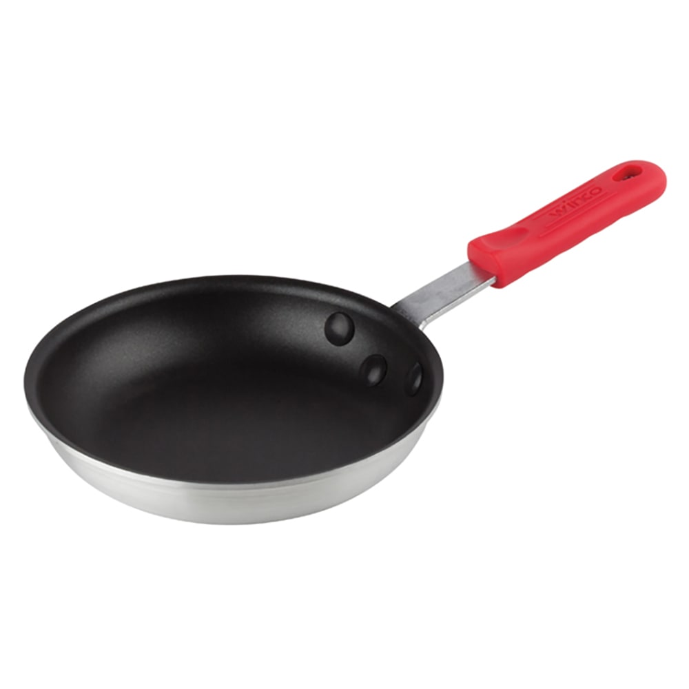 Winco AFP-7NS-H 7" Non Stick Aluminum Frying Pan w/ Solid Silicone Handle