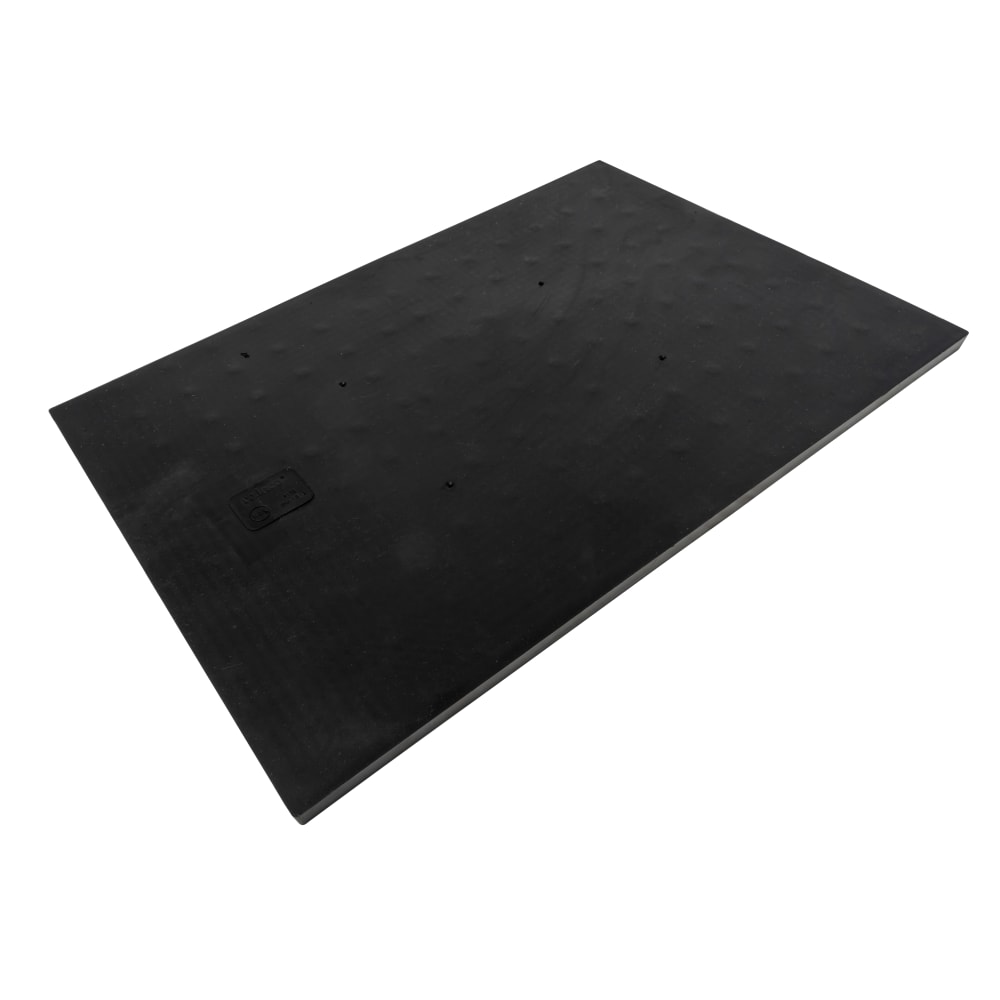 Winco BM-1812K Rectangular Bar Mat - 18" x 12", Rubber, Black