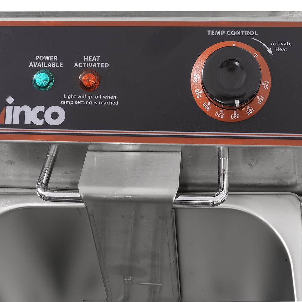 Winco EFT-32 Countertop Electric Fryer - (2) 16 lb Vats, 120v