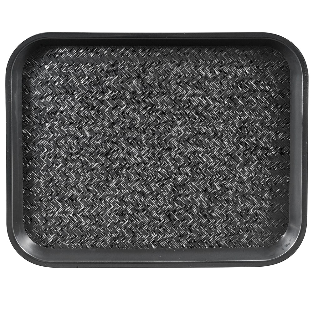 Winco FFT-1418K Plastic Fast Food Tray - 18"L x 14"W, Black