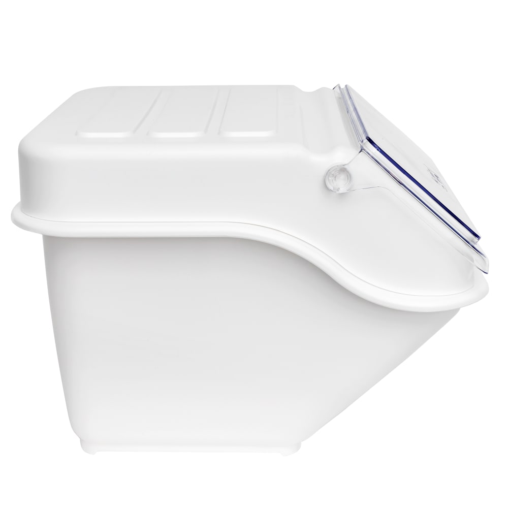 Winco IB-10S Shelf Ingredient Bin - 10 Gallon Capacity, Clear Lid/White ...