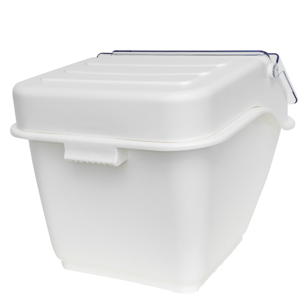 Winco IB-10S Shelf Ingredient Bin - 10 Gallon Capacity, Clear Lid/White ...