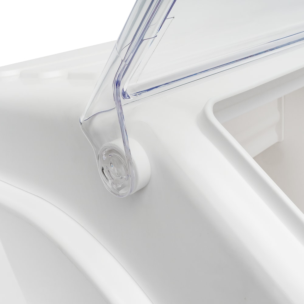 Winco IB-10S Shelf Ingredient Bin - 10 Gallon Capacity, Clear Lid/White ...