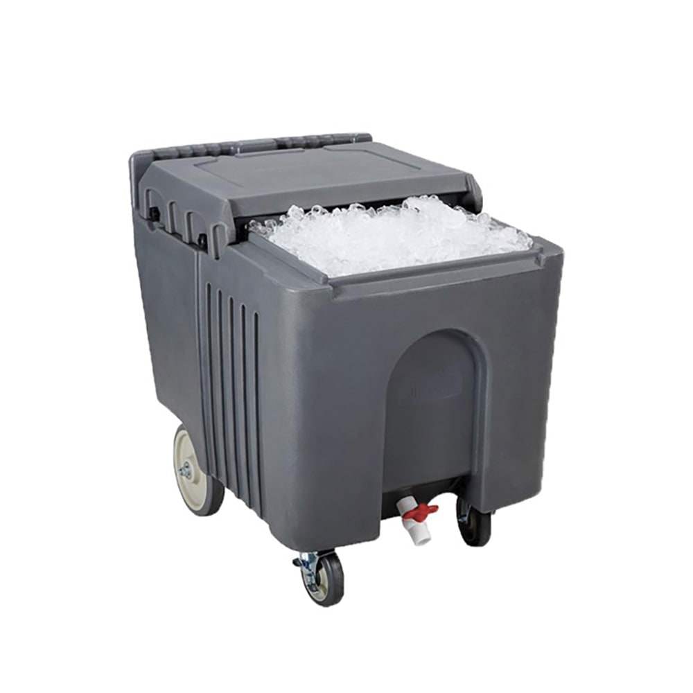 Winco IIC-29 125 lb Insulated Mobile Ice Caddy - Plastic, Gray
