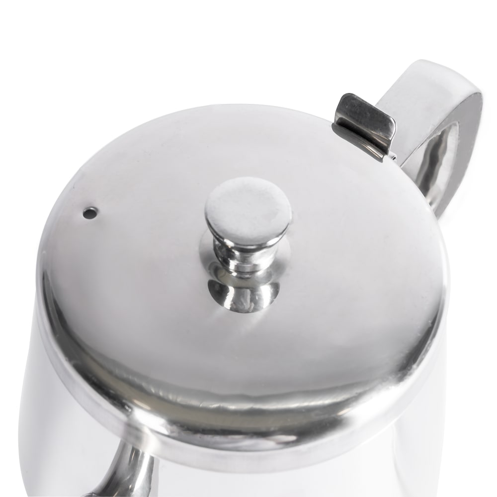 Winco JB2932 32 oz Teapot w/ Gooseneck - Stainless Steel, Mirror Finish
