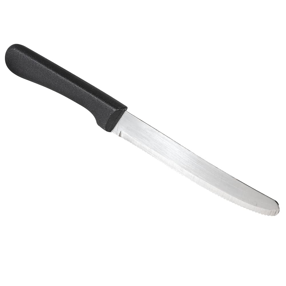Winco K-50P Round Tip Steak Knife w/ 5" Blade & Plastic Handle