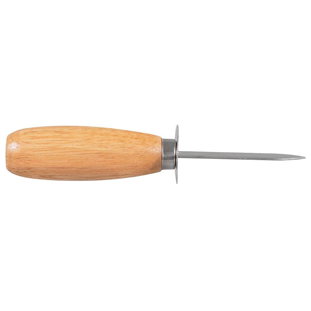 Winco KCL-1 Oyster Clam Knife w/ 2 3/4" Blade & Wooden Handle