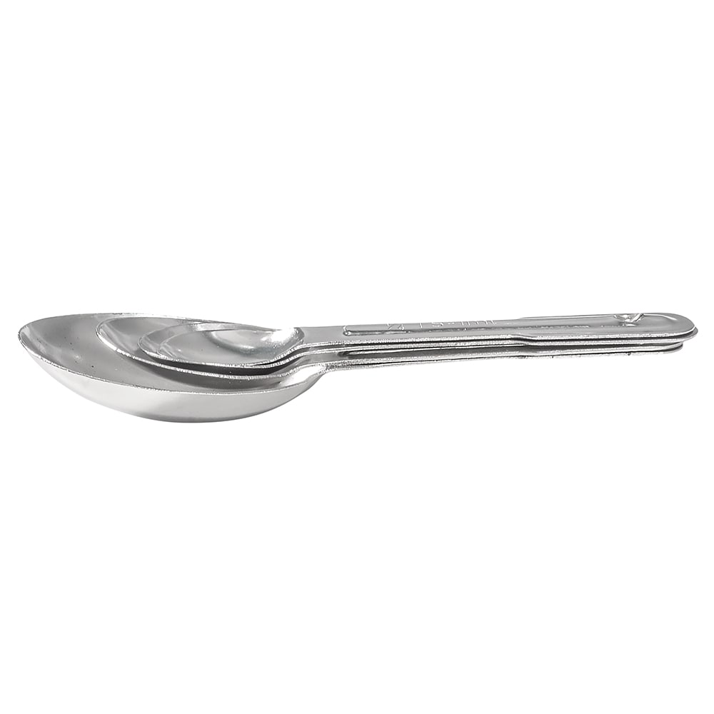 Winco MSP-4P 4 Piece Measuring Spoon Set, Stainless